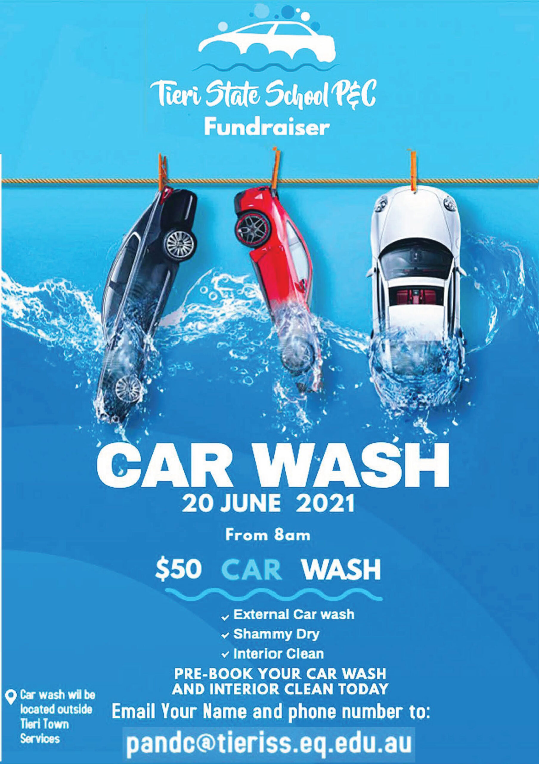 Tieri State School P&C Car Wash Fundraiser - Tieri