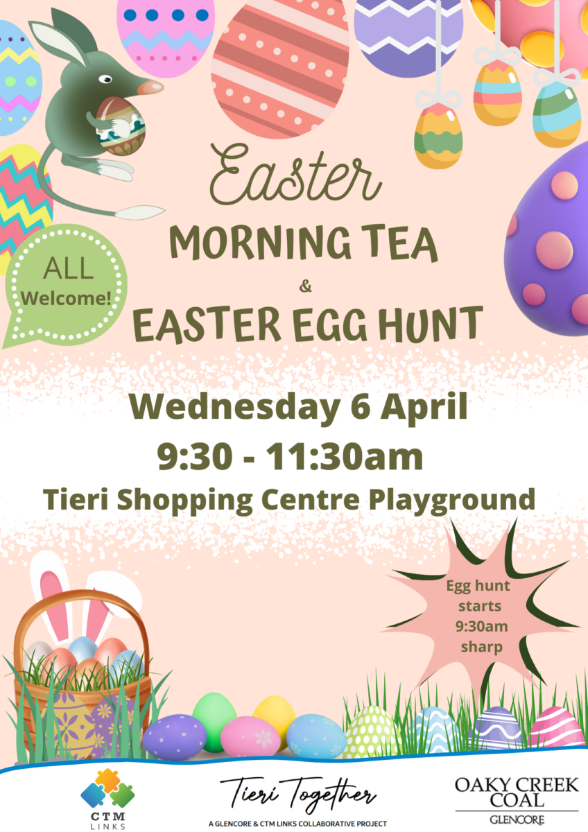 Easter Morning Tea & Easter Morning Hunt - Tieri