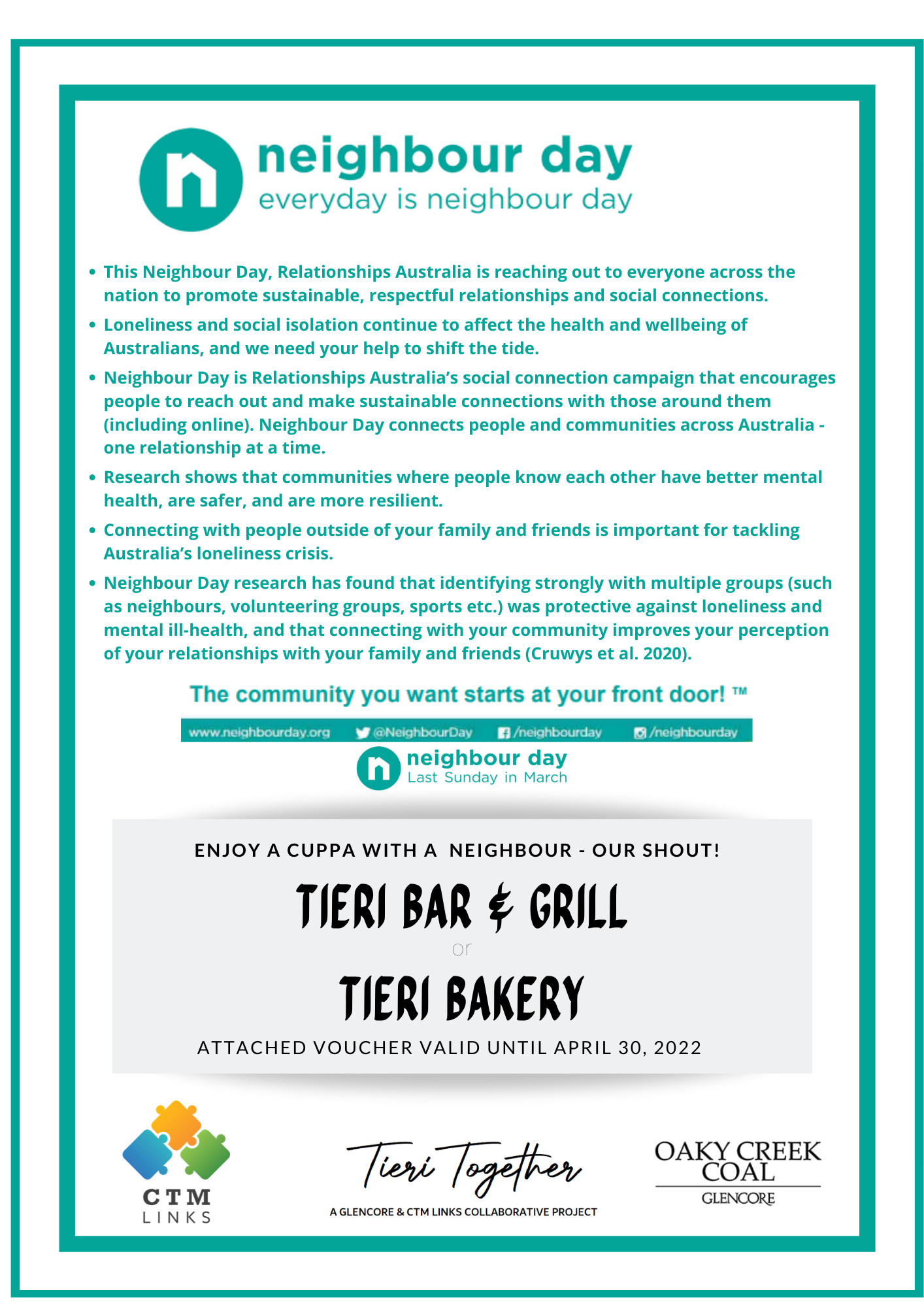 Tieri Neighbour Day initiative - Tieri