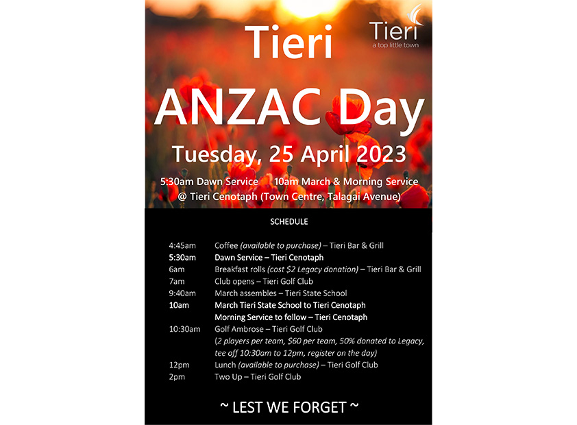 Tieri ANZAC Day 2023 - Tieri
