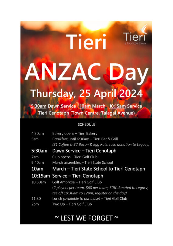 Tieri ANZAC Day 2024 - Tieri